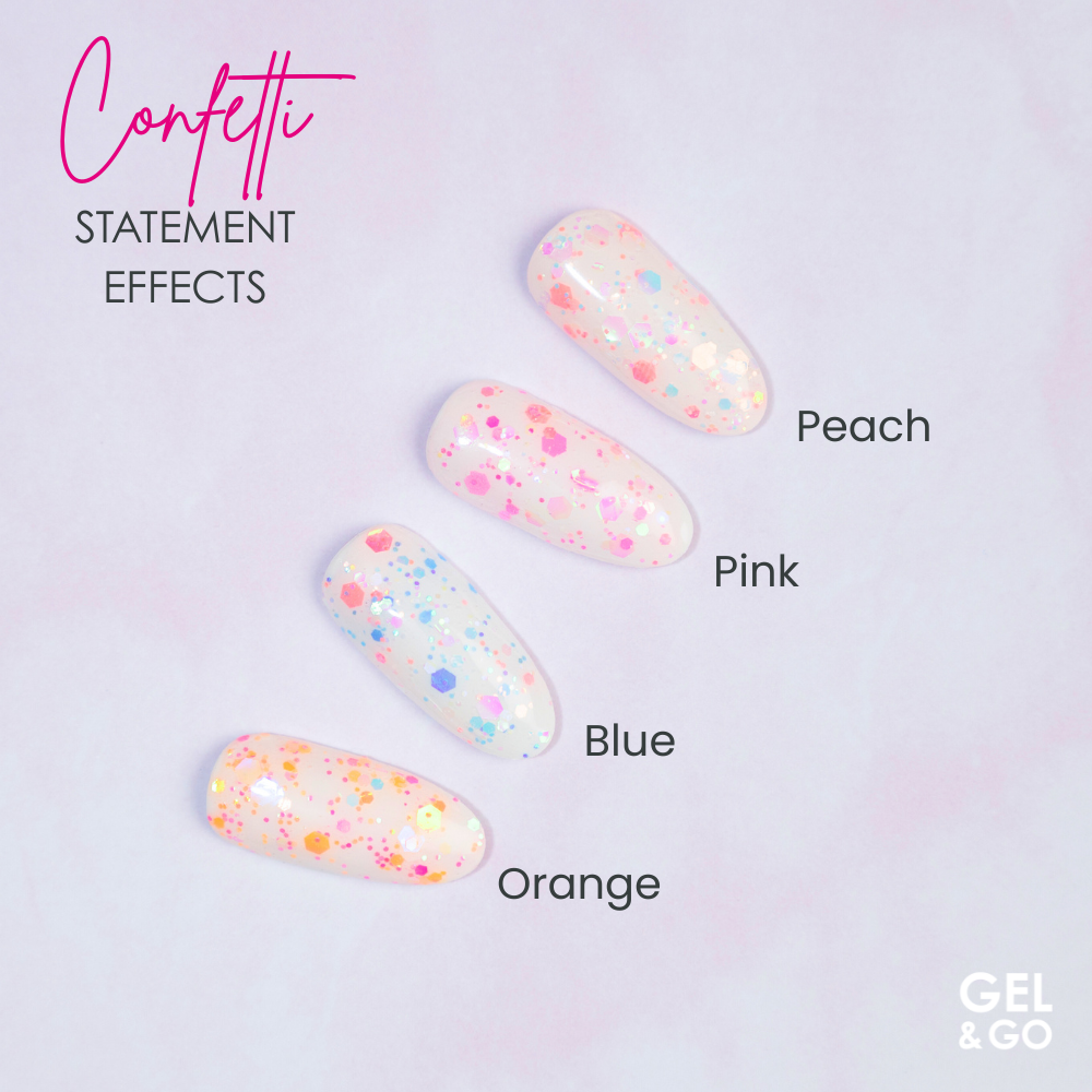 Peach Confetti Gel Polish – Izabelle Hammon Ltd